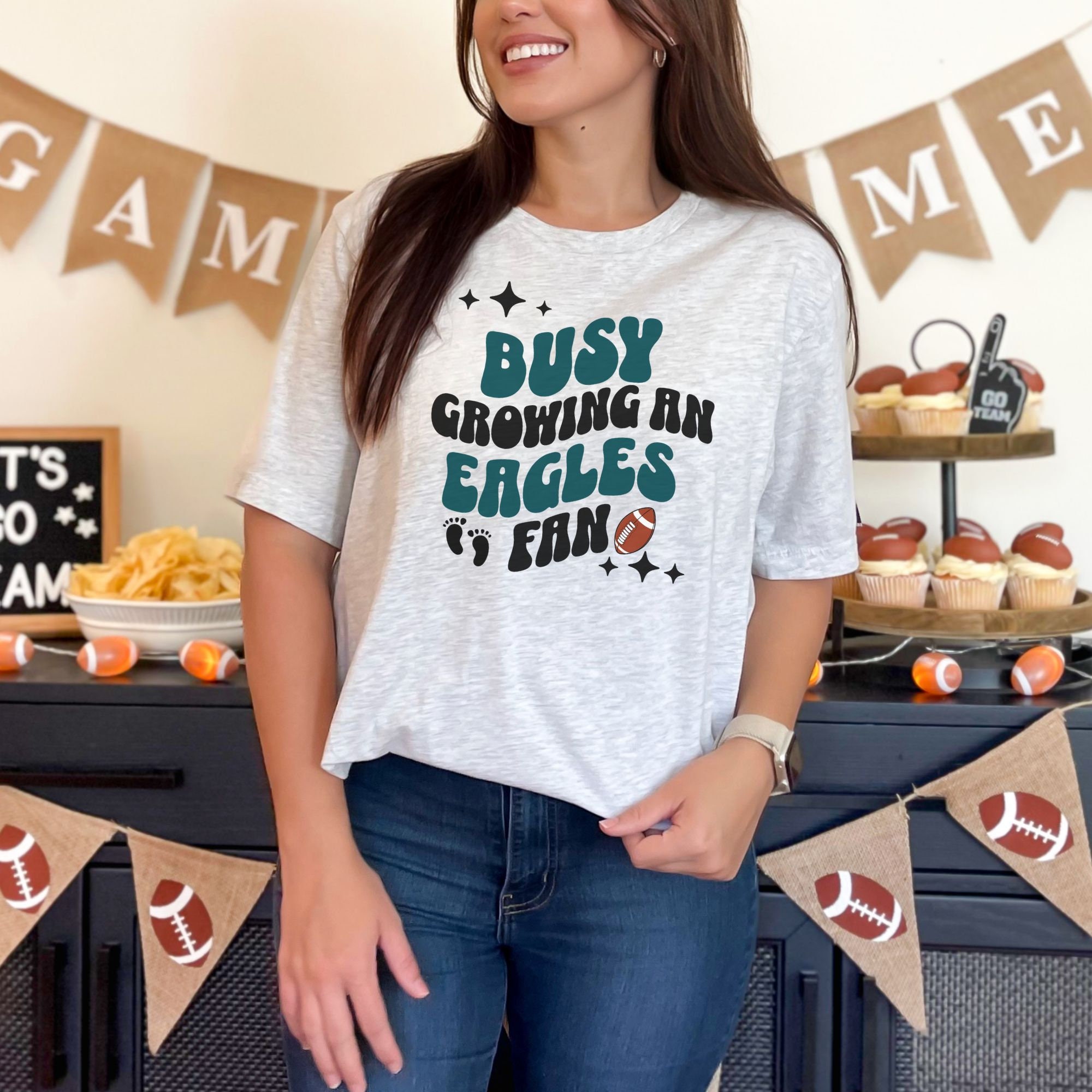 Busy Growing an Eagles Fan, Eagles Maternity Tshirt, Future Birds Fan ...