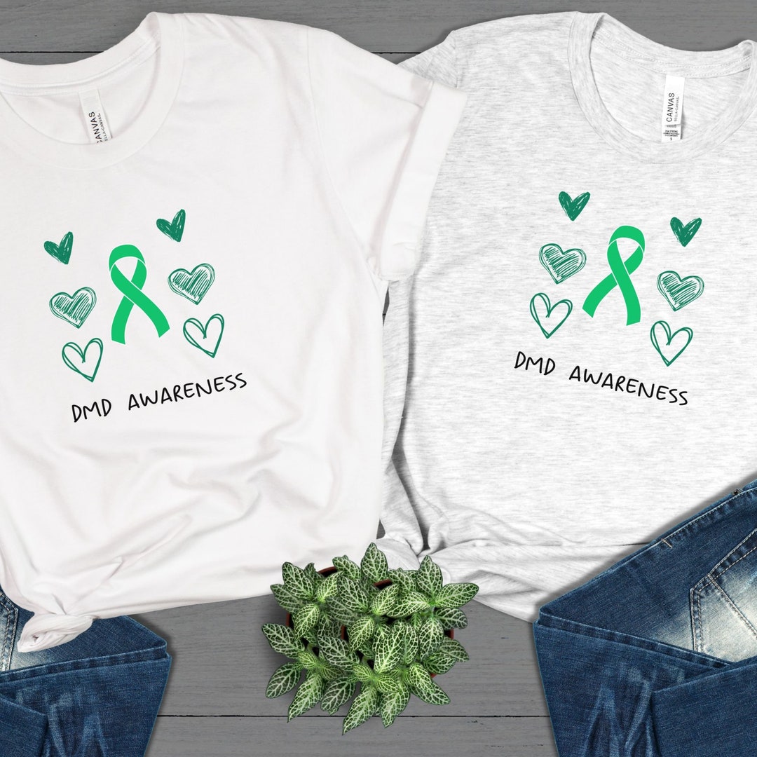 Duchenne Awareness, Green Ribbon Shirt, Muscular Dystrophy T-shirt ...