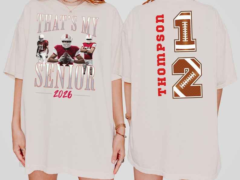 Personalized Senior Football Shirt, Football Mom Tshirt, Matching ...