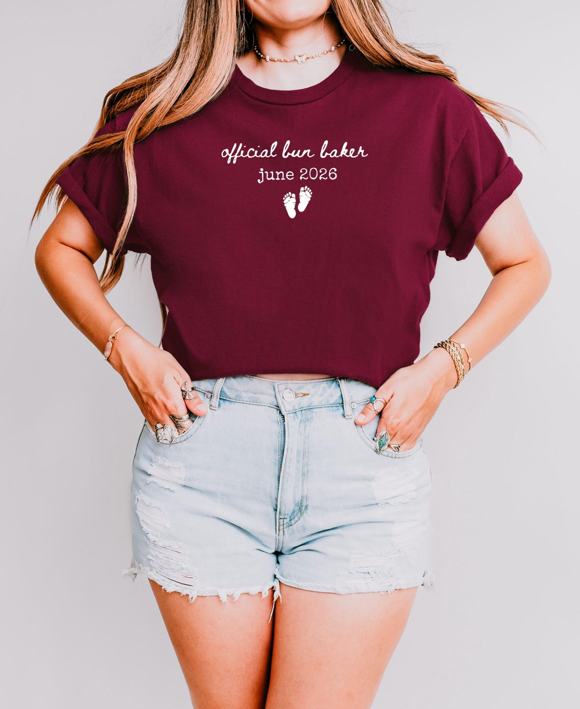 Personalized Pregnancy Announcement, Bun in the Oven Baby Reveal Tee ...