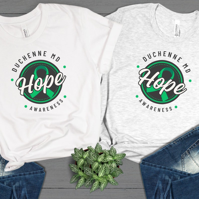 Duchenne Muscular Dystrophy Awareness Tee, Green Ribbon Shirt ...