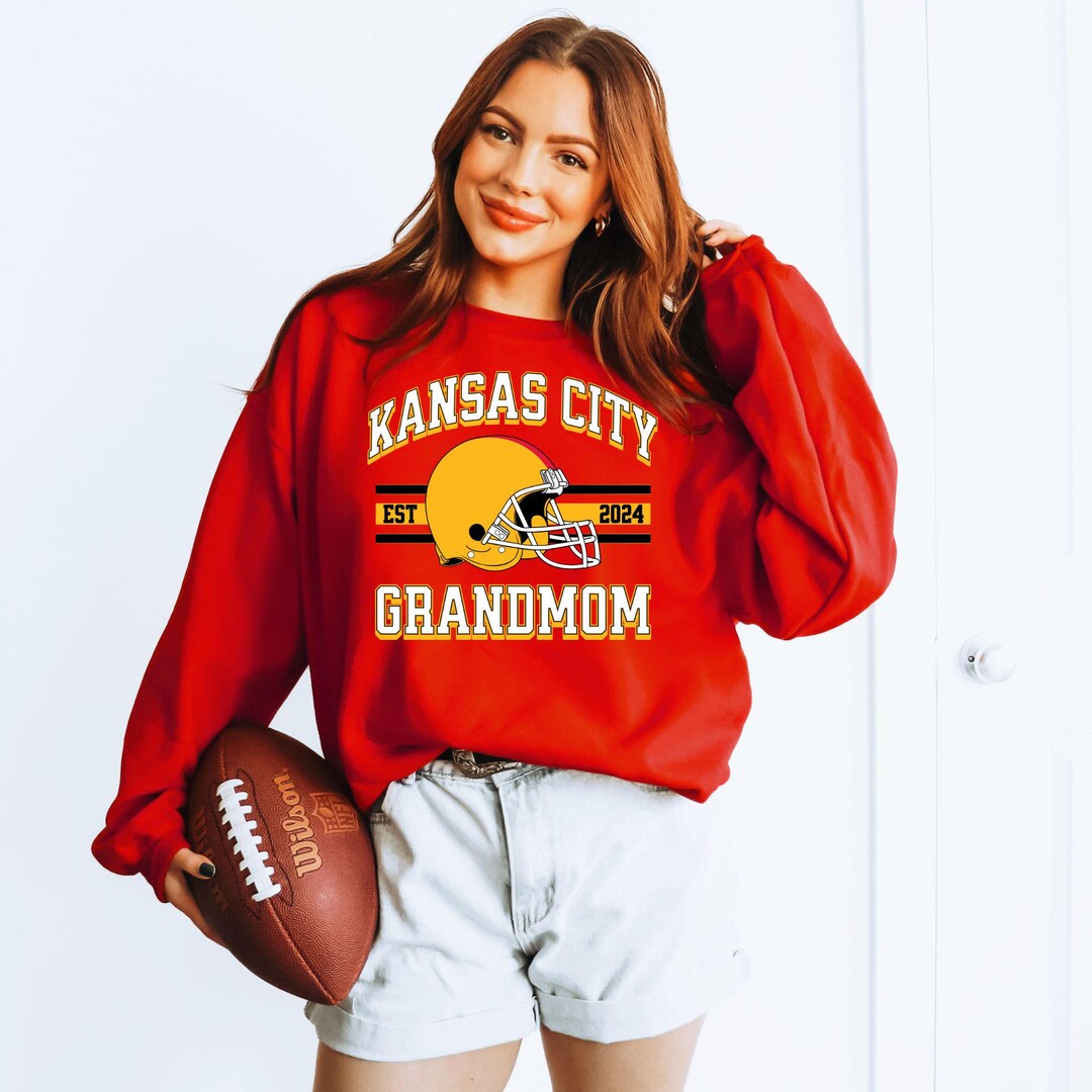 Chiefs Grandmom Shirt, Kc Football Grandma Gift, Kansas City Football ...