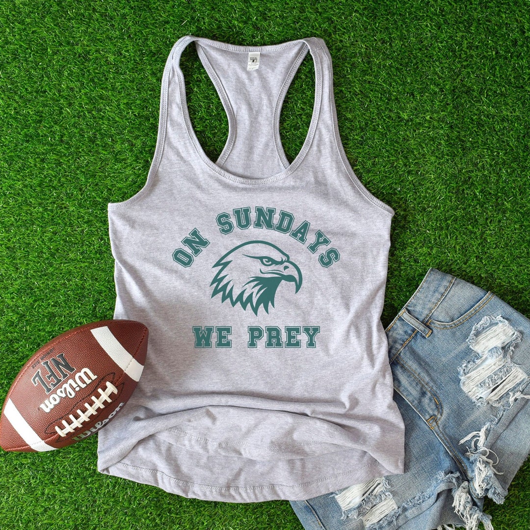 On Sundays We Prey, Philly Football Tank Top, Vintage Philadelphia ...