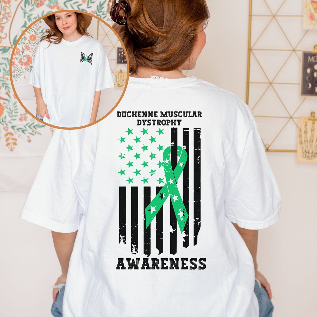 Duchenne Muscular Dystrophy Shirt, Lime Green Ribbon Tee, Dmd Awareness ...