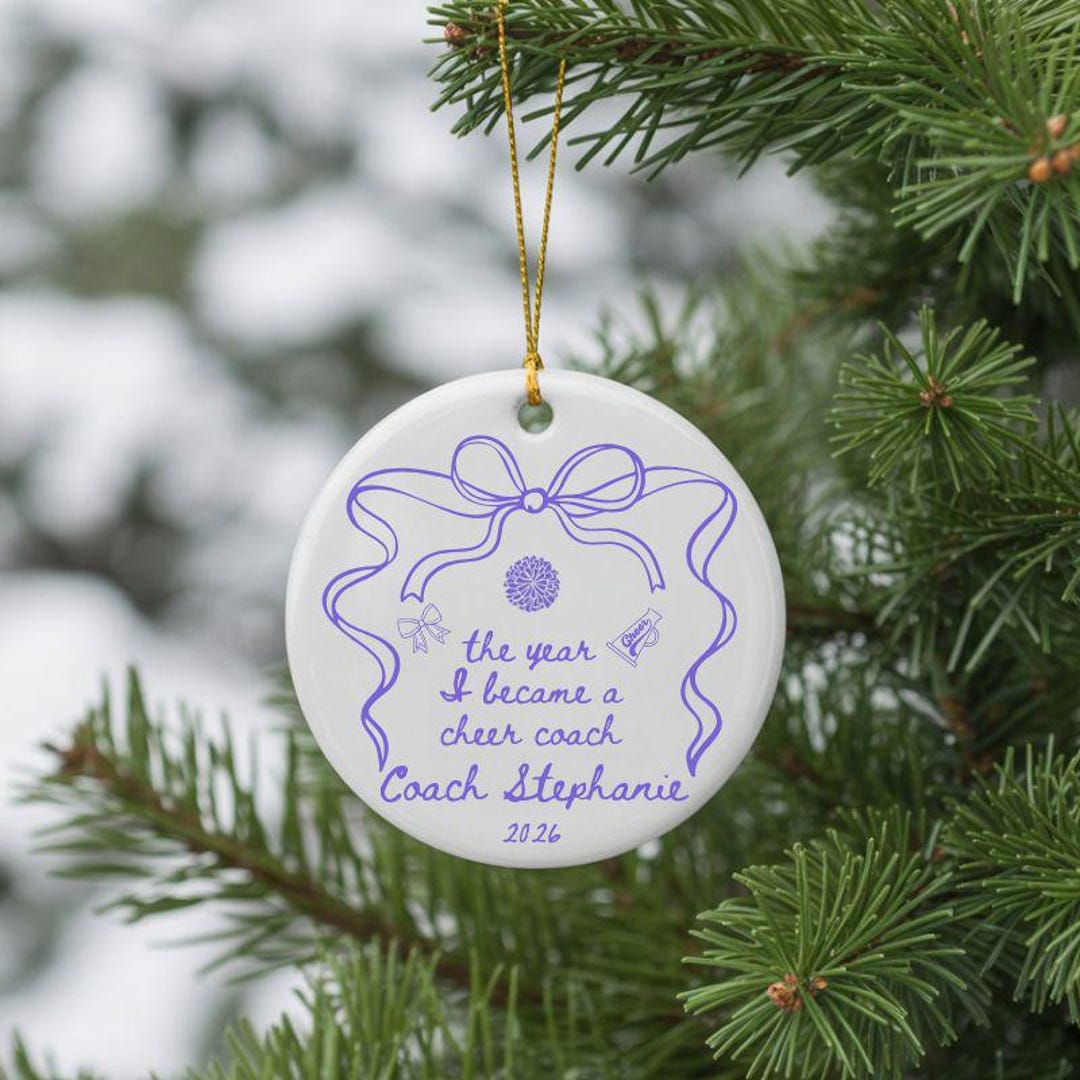 Coach Christmas Ornament, Personalized Cheer Coach Ornament, New Coach ...