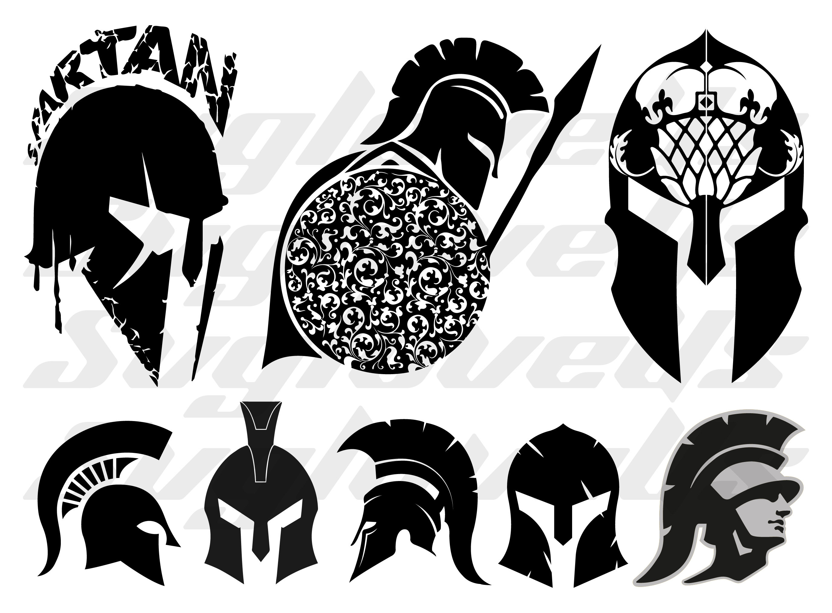 Spartan Helmet Svg, Spartan Svg, Helmet Svg, Trojan Type Helmet, Design ...