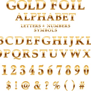 Gold Foil Alphabet Svg, Gold Punctation Number Alphabet Lettering ...