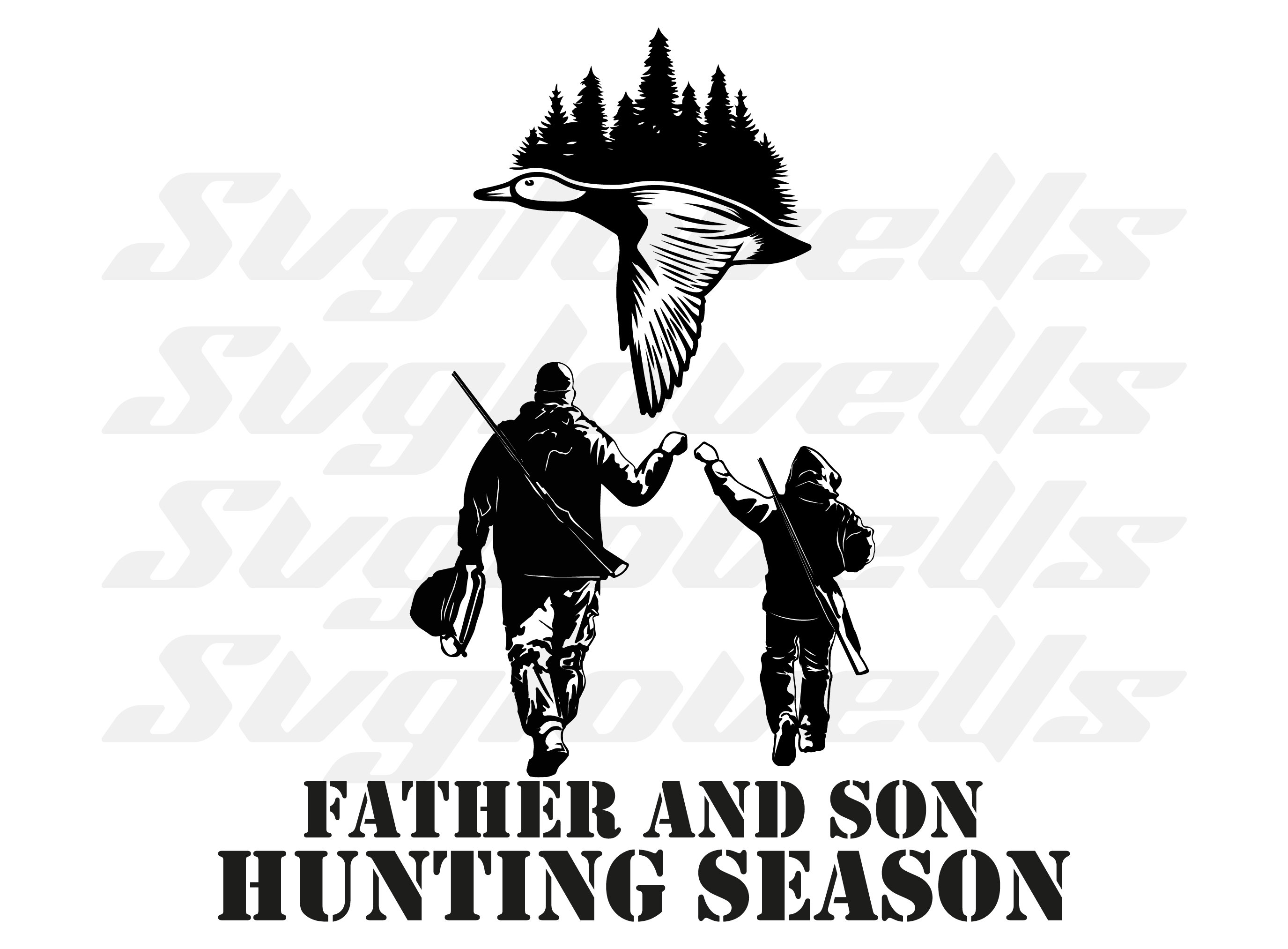 Father and Son Hunting Svg, Like Father Like Son, Father Day Svg, Daddy ...