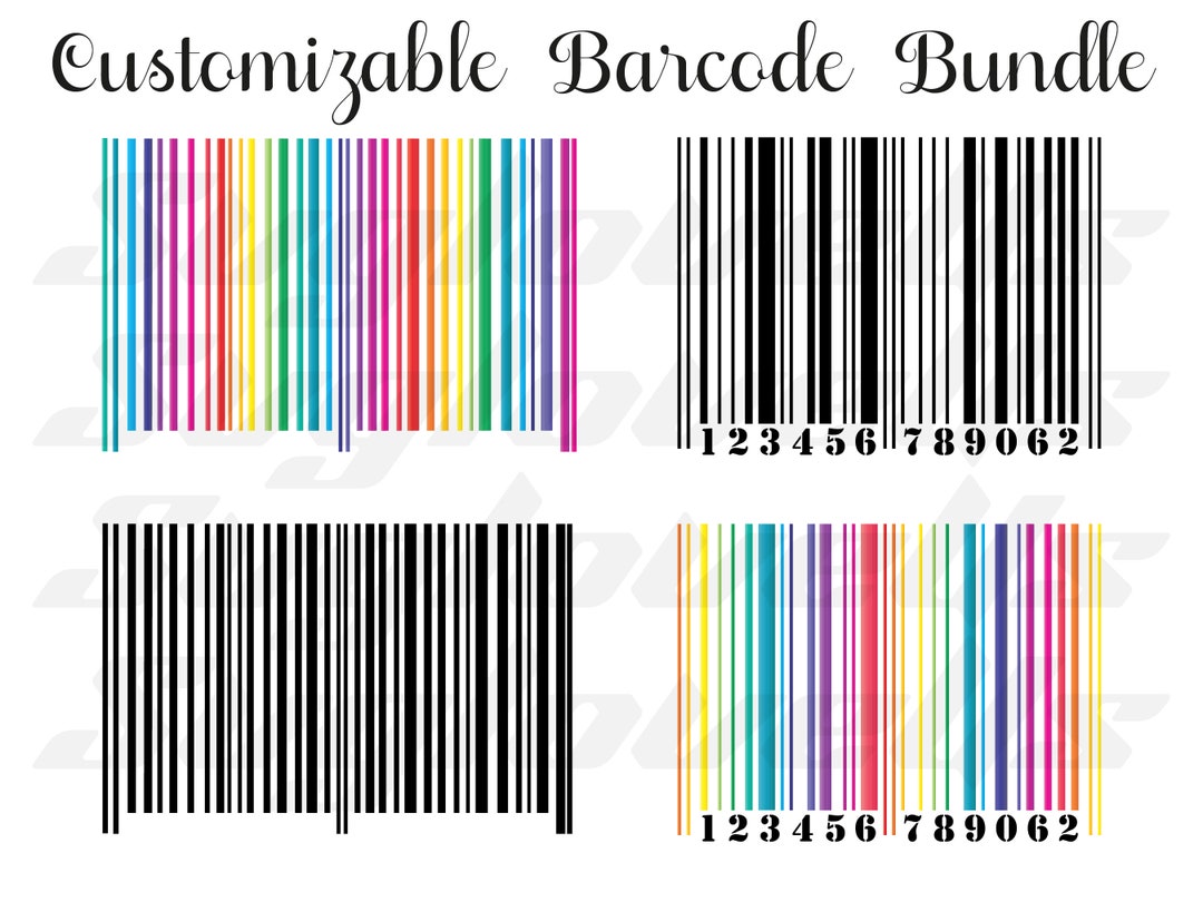 Barcode Bundle Svg, Plain Barcode and Numbers Svg, Colorfull Barcodes Svg, Pride Barcodes Svg ...