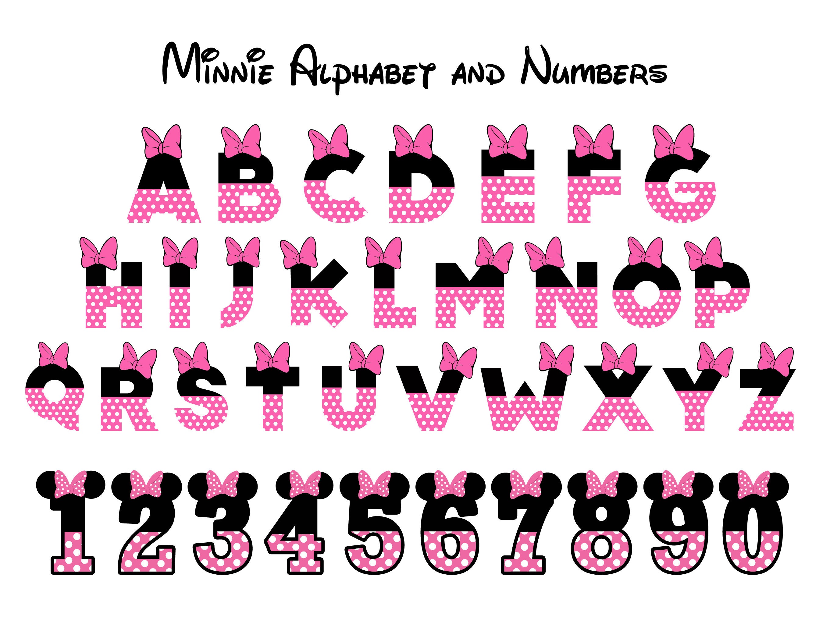 Letras De Minnie Mouse Para Imprimir