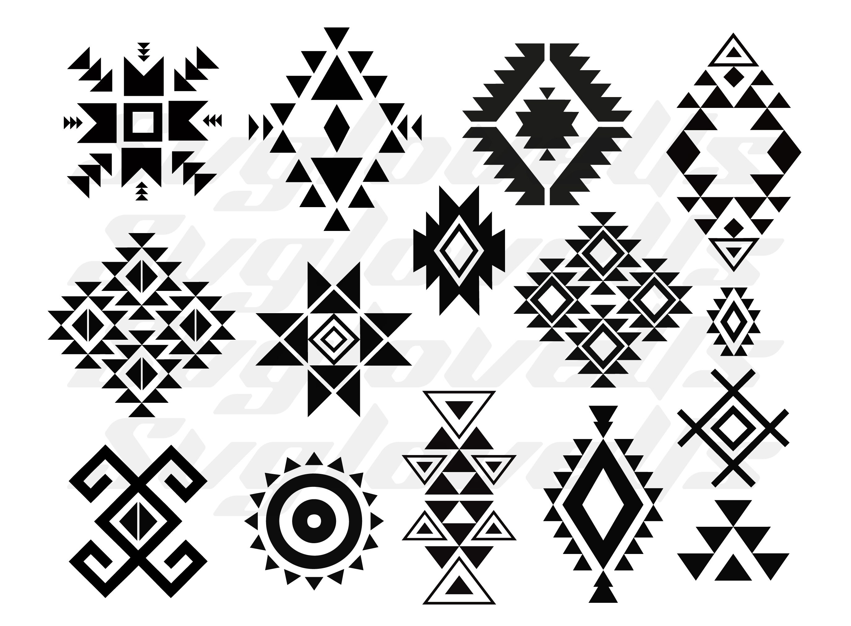 Aztec Pattern Svg 2, Ethnic Pattern Svg, Instant Download, American ...