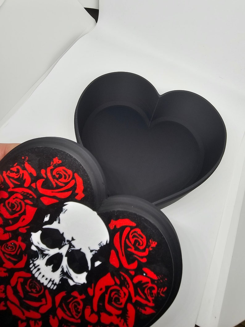 Heart Shaped Skull Box - Etsy