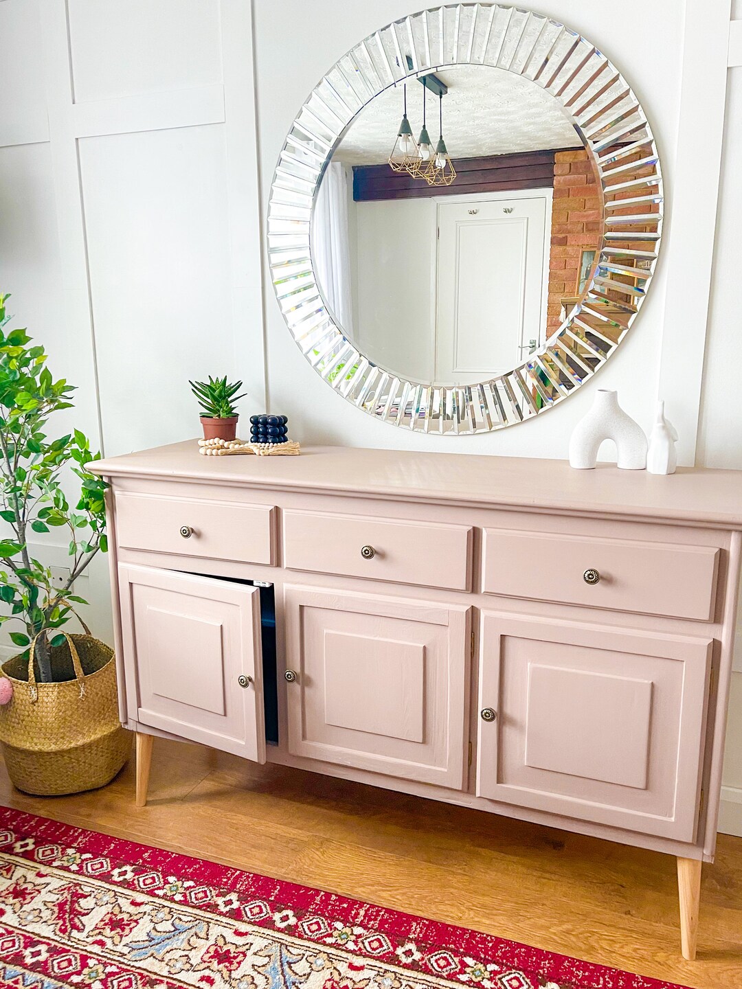 SOLD Sideboard for Living Room Furniture Storage Pink Sideboard ...