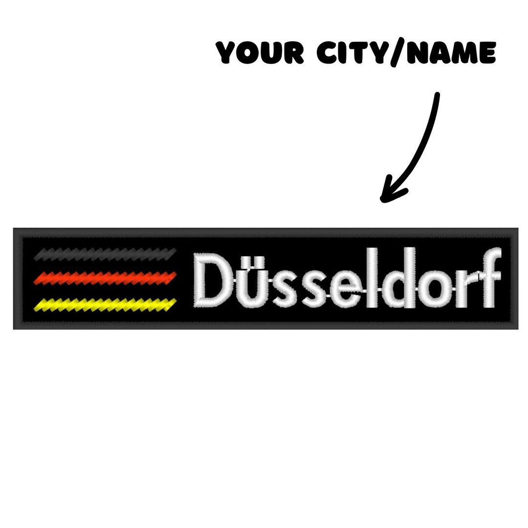 German Flag Iron on - Germany Gifts - Custom City Name Embroidered - Etsy