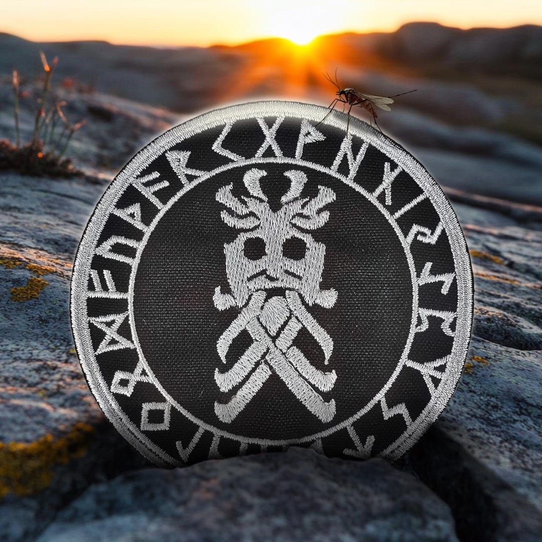 Odin Mask Patch, Allfather Symbol, Odin Patch, Scandinavian Amulet ...