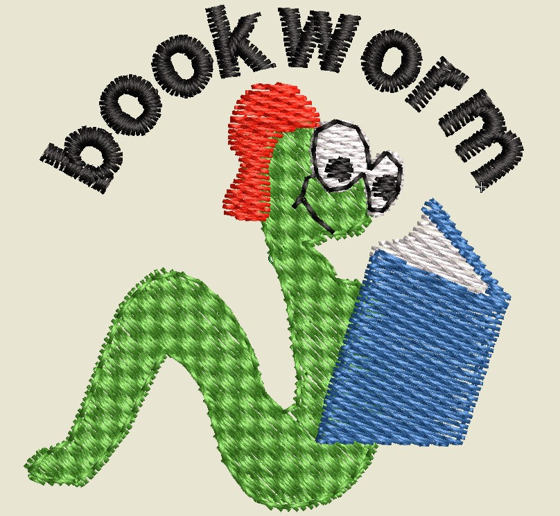 Bookworm Shirt Embroidery Pattern Book Lover Gift Idea - Etsy
