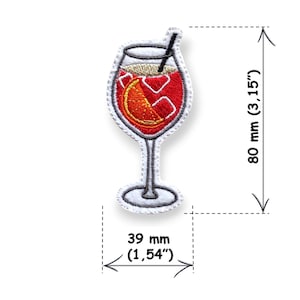 Aperol Spritz Cocktail Patch: Embroidered Summer Drink Applique - Etsy