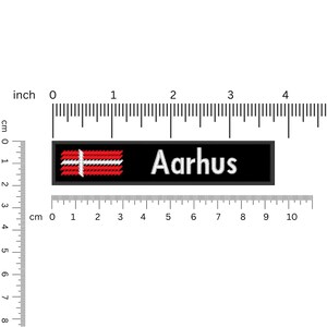 Personalized Denmark Flag Patch: Embroidered Danish Flag, Custom Name ...