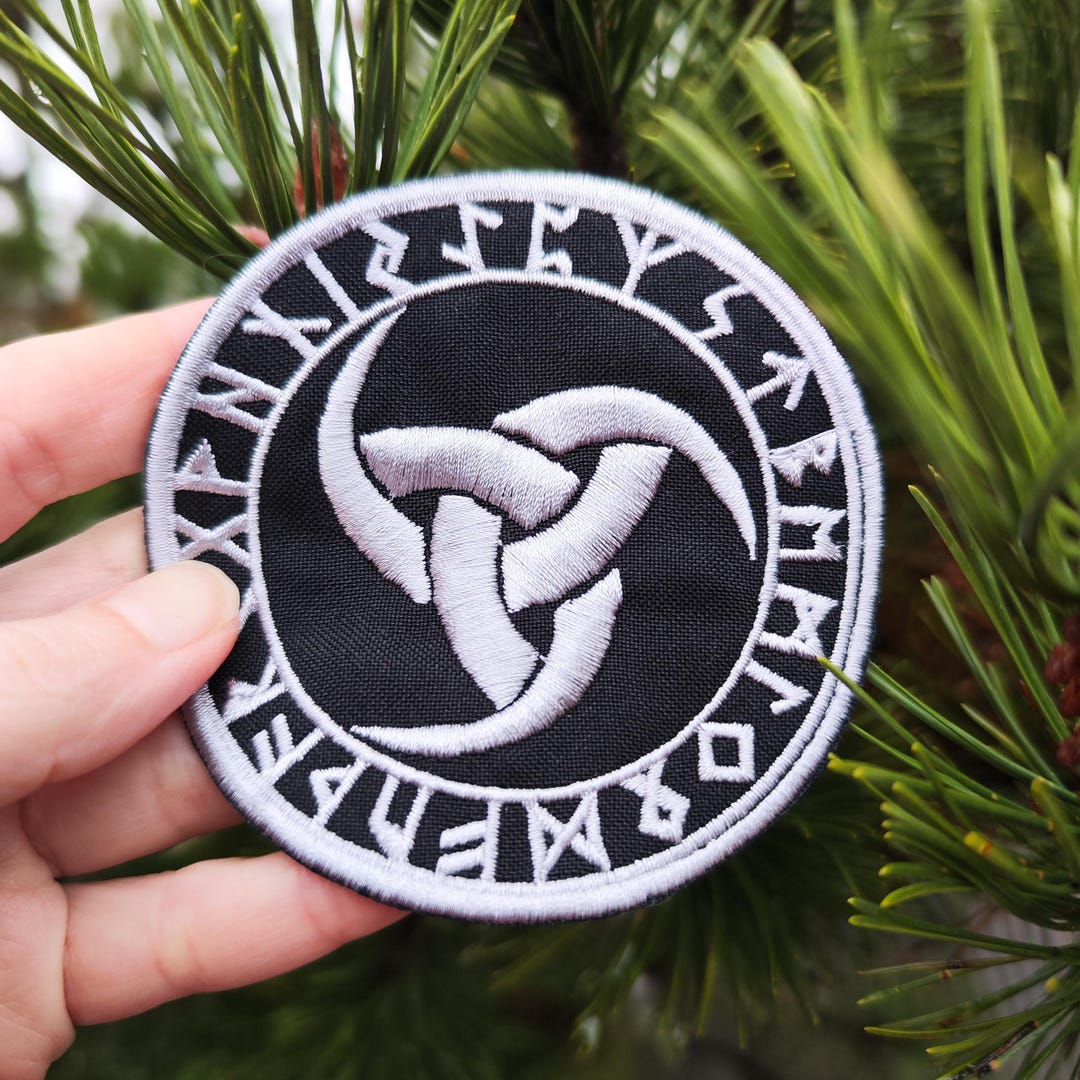Horn of Odin Patch, Triple Viking Horn Symbol Embroidery, Small Viking ...