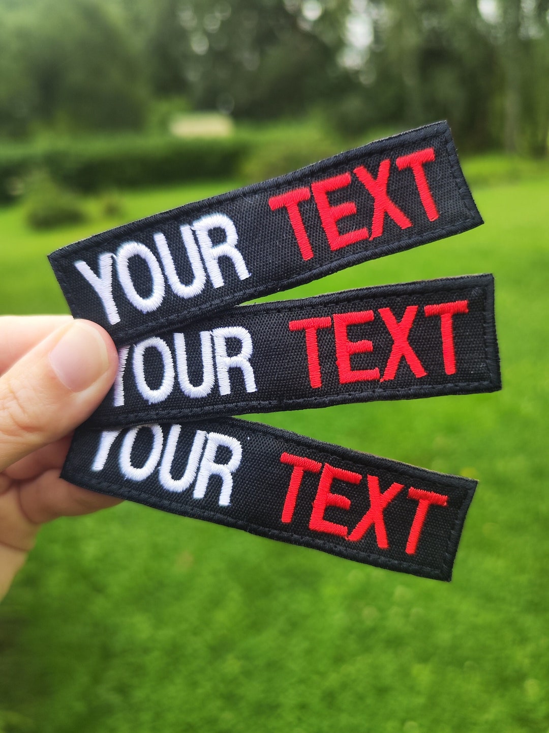 Custom Name Patches Iron on No Minimum Custom Embroidered Text Patches ...