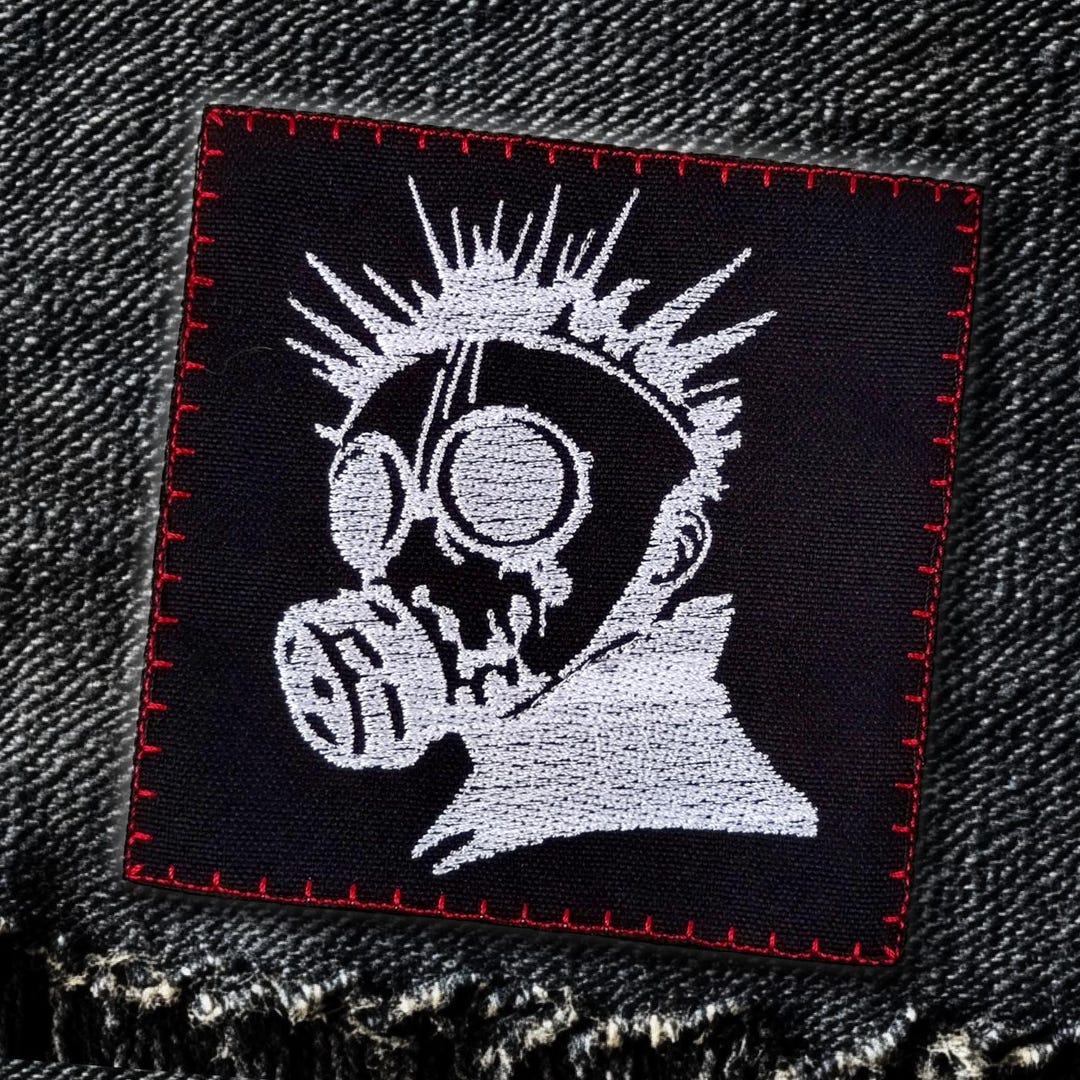 Gas Mask Punk Patch, Cyberpunk Patch, Crust Punk Patch Sew On, Punk ...