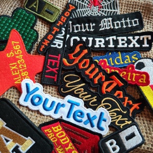 Custom Name Patch All Size Iron on Embroidered Badge No Minimum Text ...