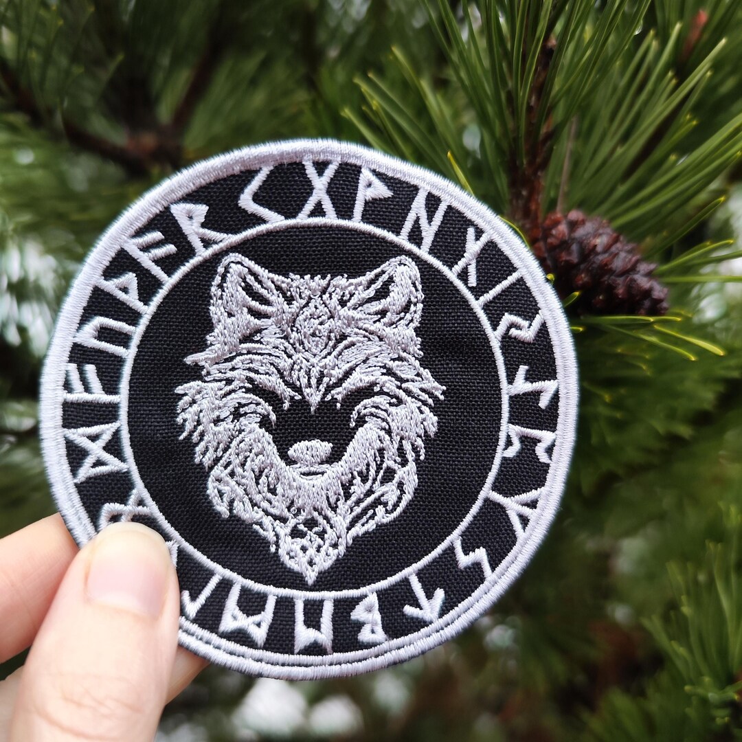 Patch Fenrir, Lobo Bordado, Mitologia Nórdica, Decoração Viking para ...