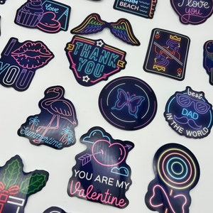 10 Random Sticker Pack Eye-catching Neon Stickers: Add a Pop - Etsy