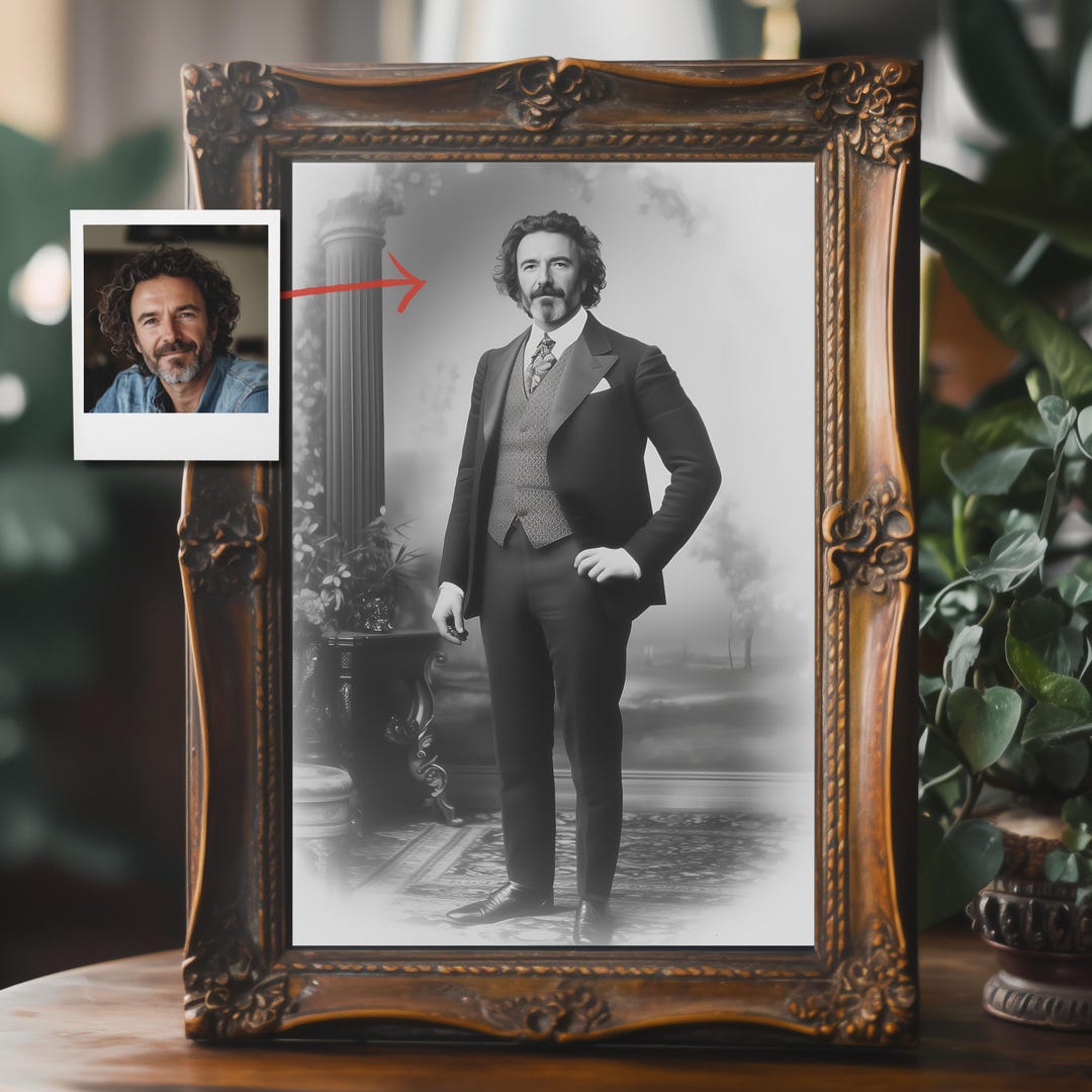 Personalized Victorian Aristocrat Portrait From Photo, Elegant ...
