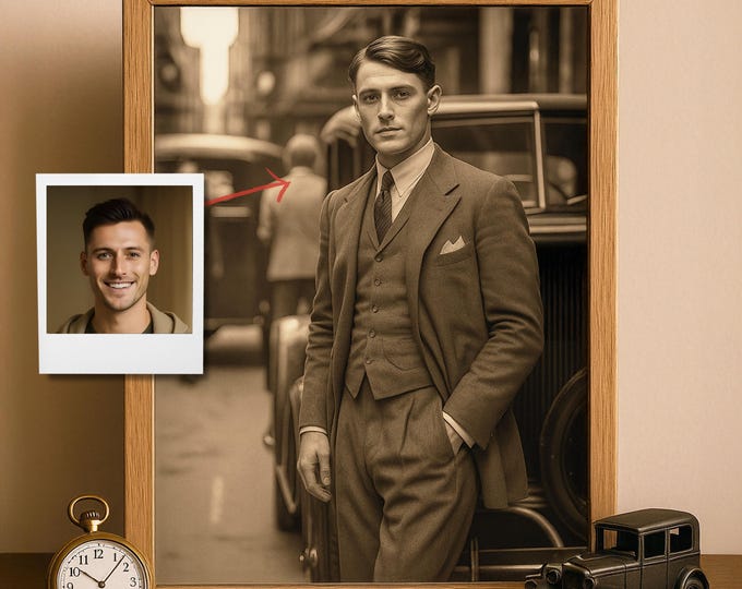 Personalized 1890s Explorer Portrait With Cryptid, Custom Historical ...