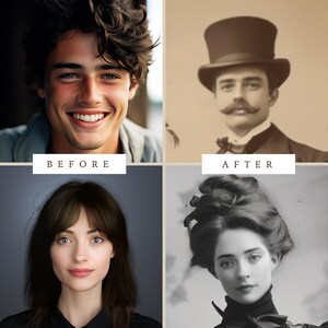 1890 Victorian Style Custom Portrait From Photo, Elegant Anniversary ...