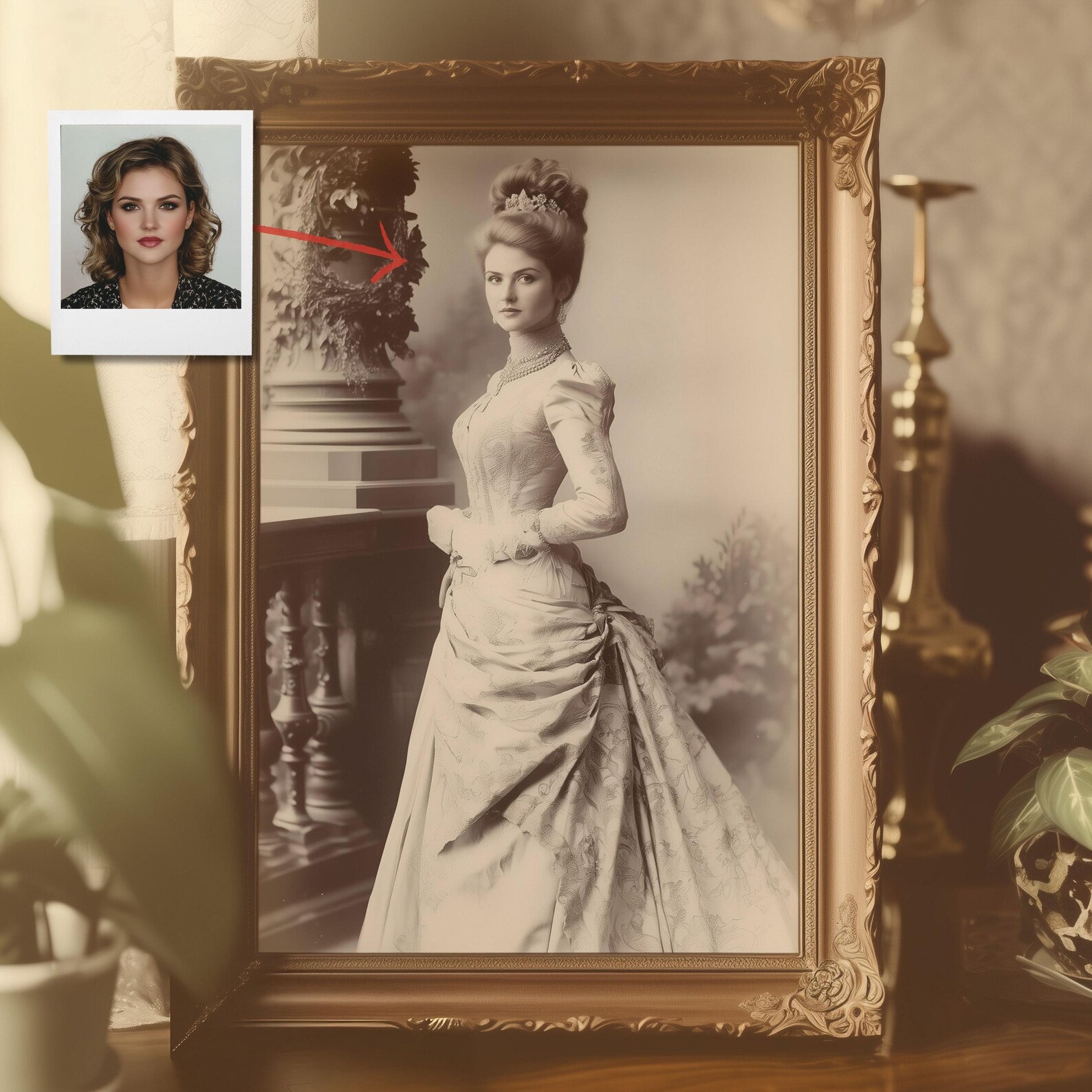 Custom Victorian Lady Portrait, Personalized 19th Century Elegant ...