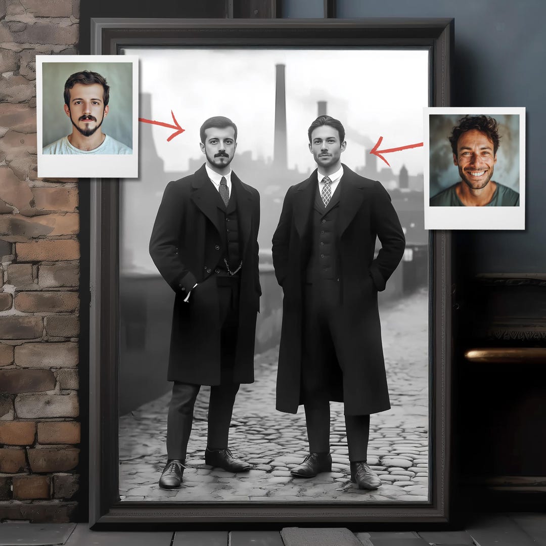 Vintage Custom 1920s Gangster Portrait Personalized Photo Gift - Etsy