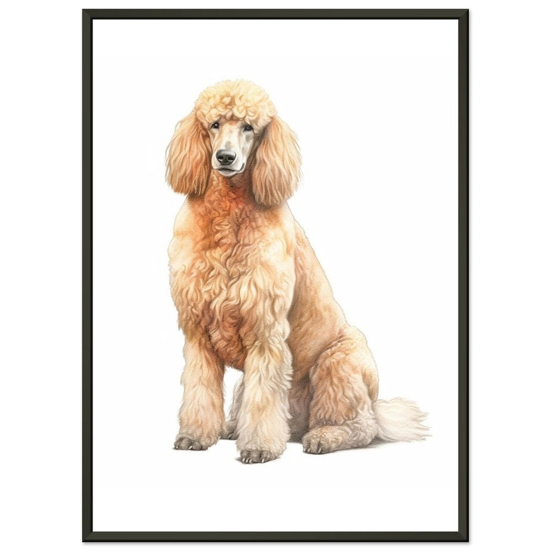 Elegant Poodle Artwork | Poster or Sleek Metal Frame | Dog Lover Gift ...