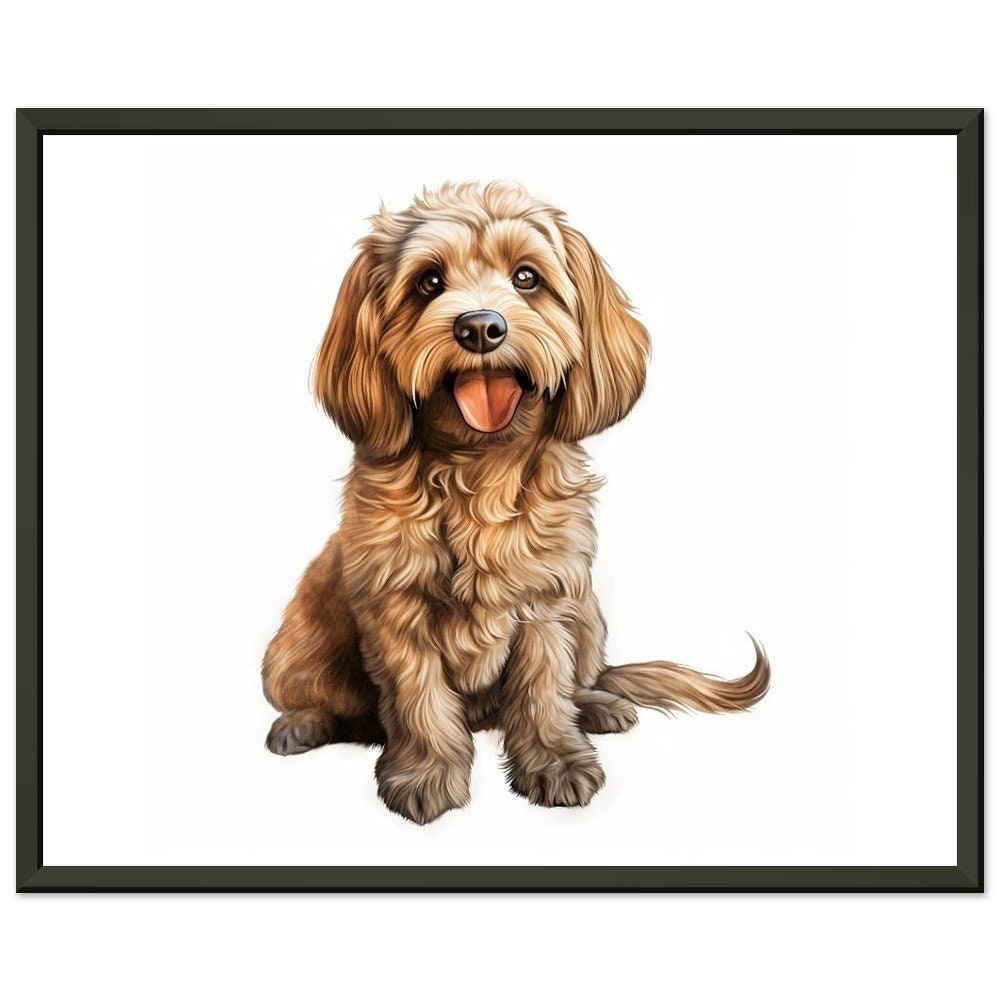 Adorable Cockapoo Artwork Poster or Sleek Metal Frame Dog Lover Gift ...
