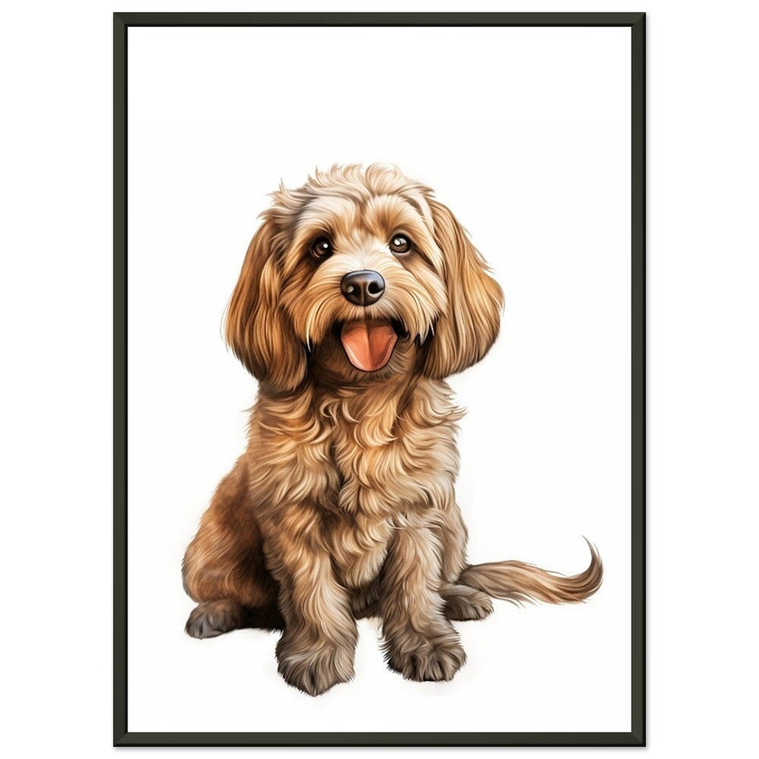 Adorable Cockapoo Artwork | Poster or Sleek Metal Frame | Dog Lover ...