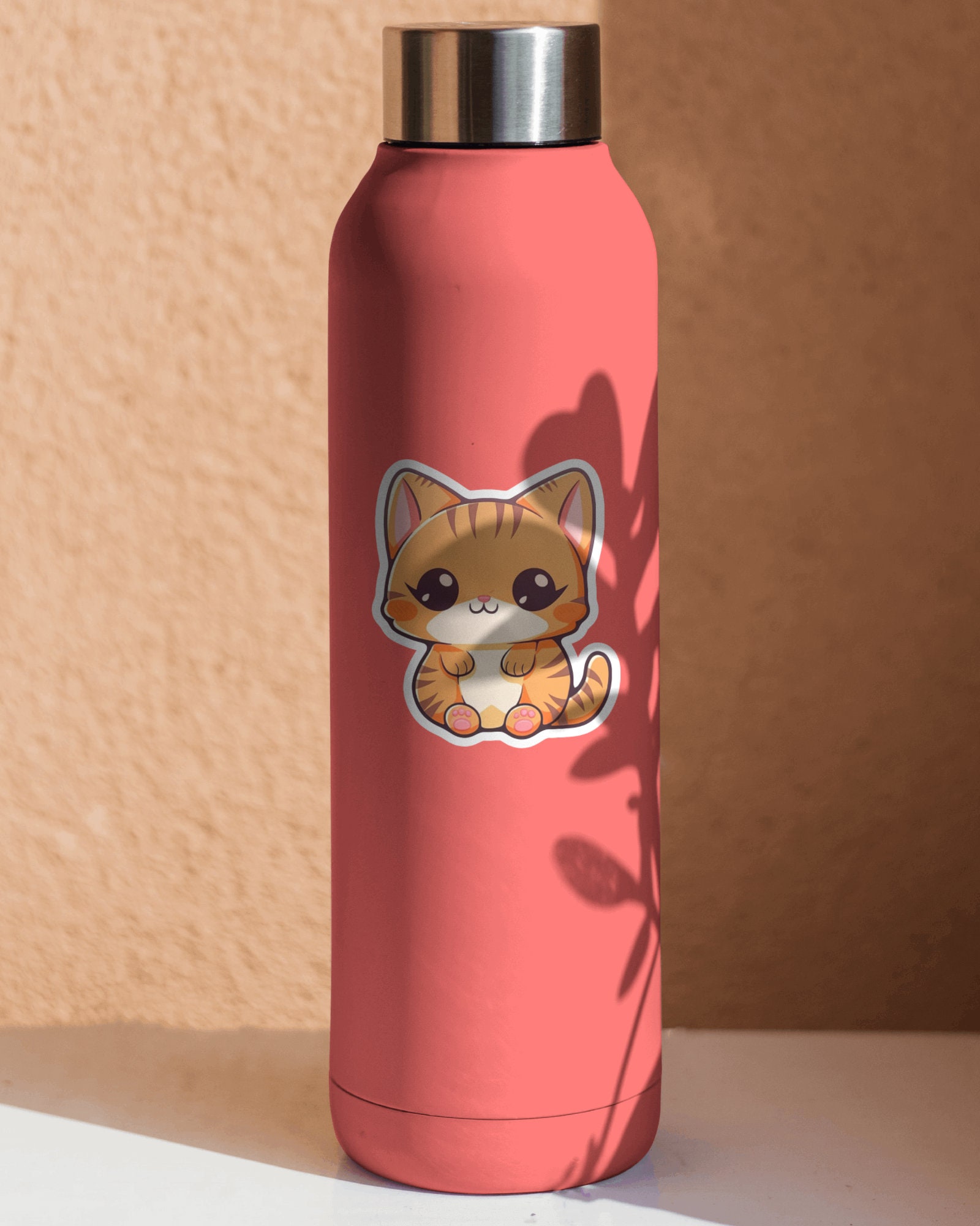 Kawaii Tabby Cat Sticker, Cute Sticker, Die-cut Sticker, Laptop Sticker ...