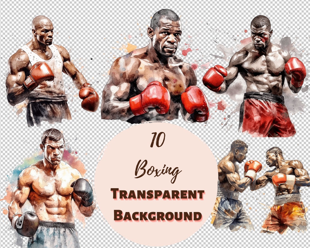 Boxing Clipart Bundle - Transparent PNG Collection, Digital Prints ...