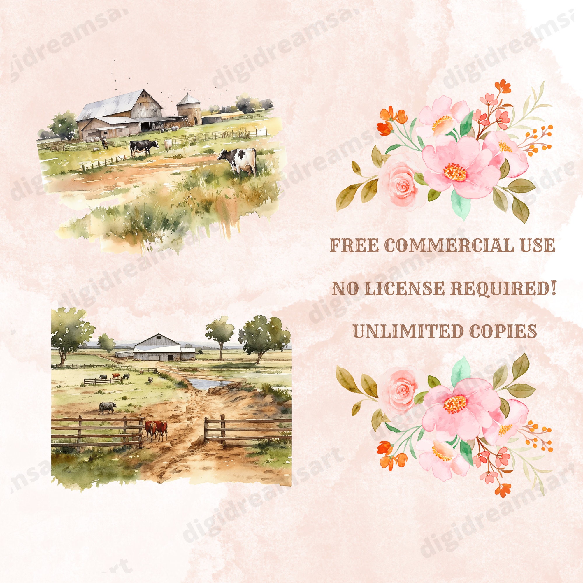 Farm Mega Bundle 50 PNG Clipart Images Transparent PNG Collection ...