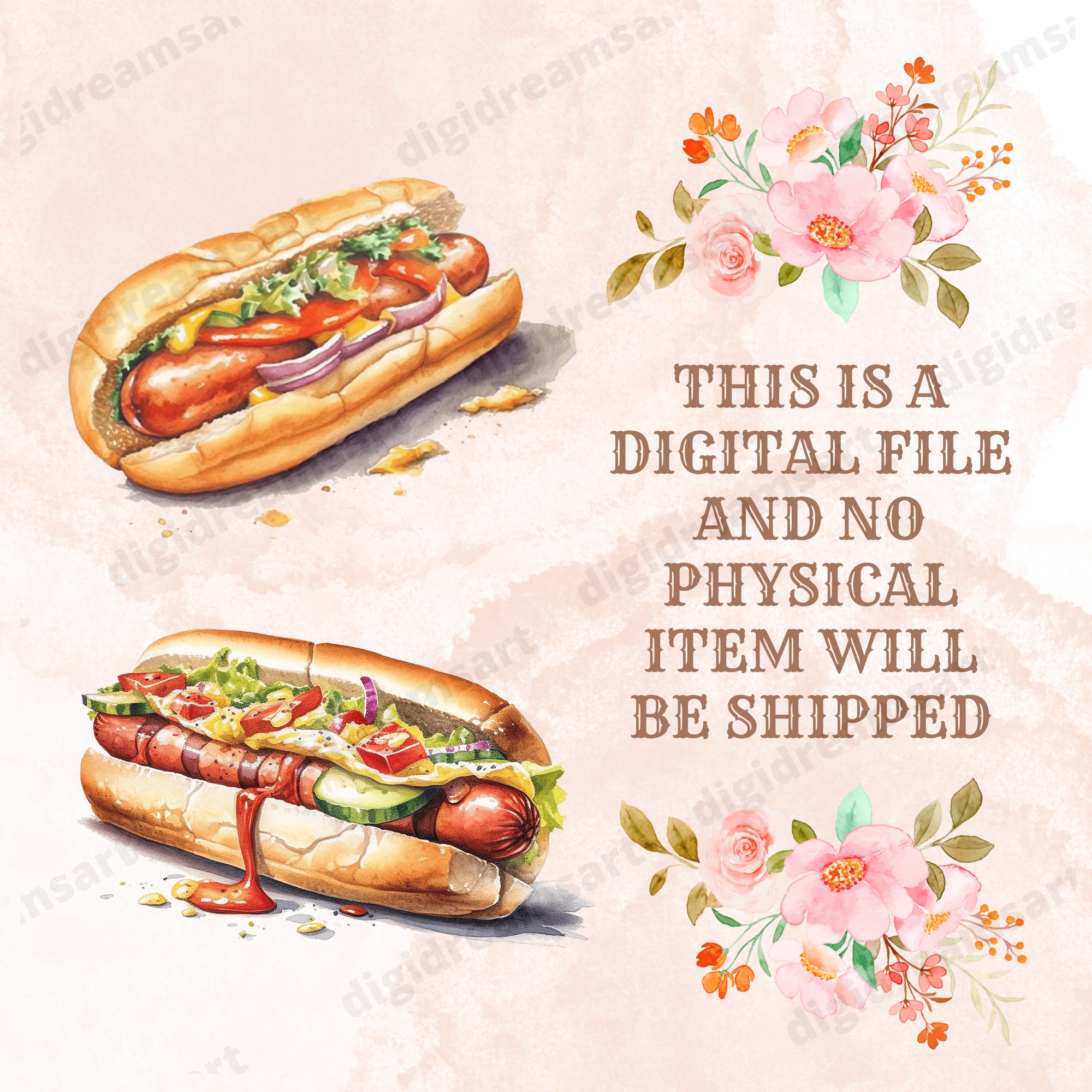 Hot Dog Design Bundle PNG Transparent Clipart Collection - Etsy