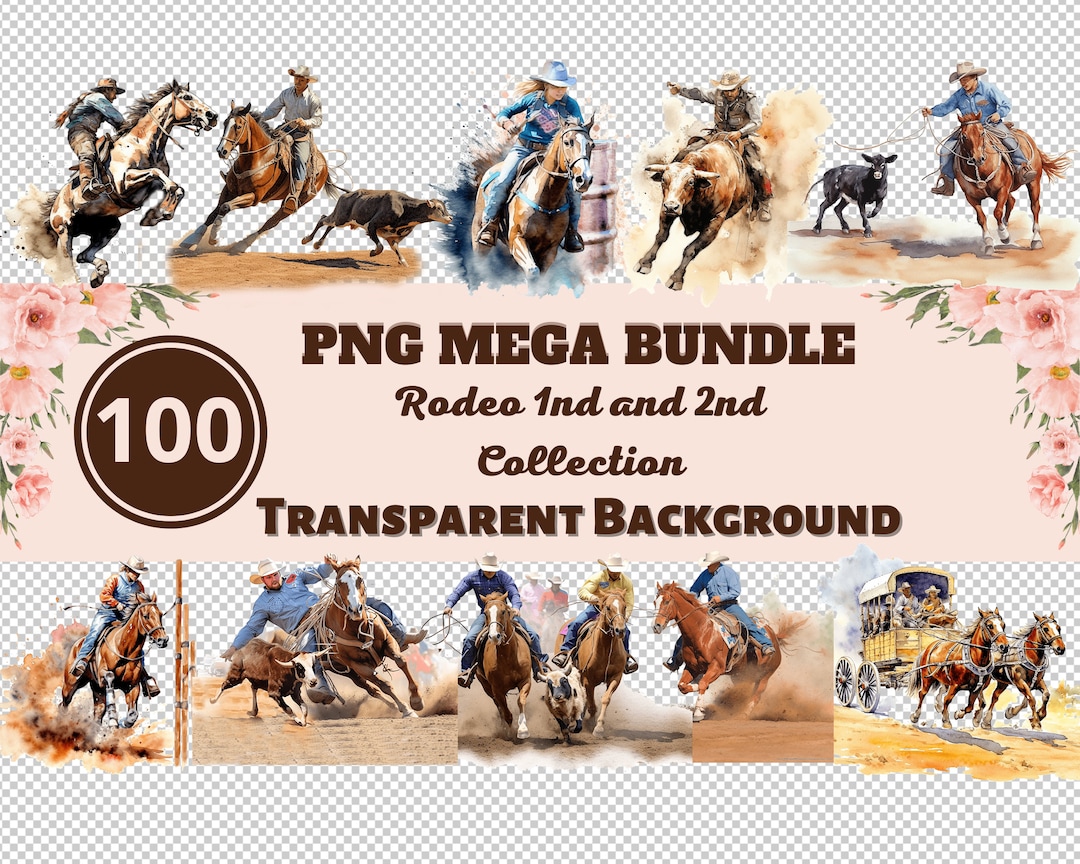 Rodeo 1nd and 2nd Collection Mega Bundle 100 PNG Clipart - Transparent ...