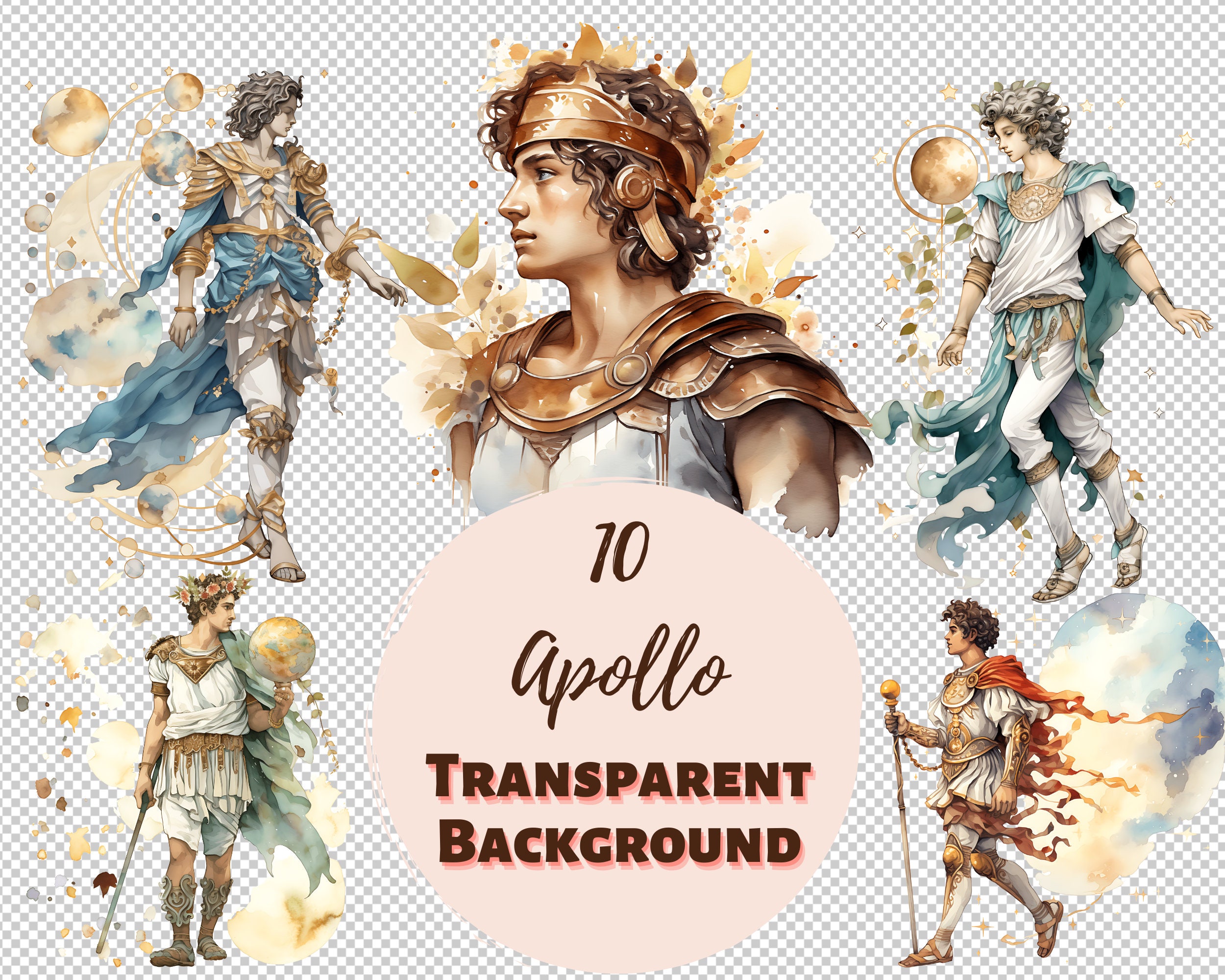 Apollo Design Bundle PNG Transparent Clipart Collection - Etsy