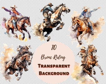 Team Roping, Rodeo Cowboys Clipart Bundle Transparent PNG Collection ...