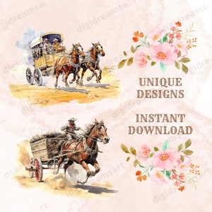 Chuckwagon Racing, Rodeo Cowboys Clipart Bundle Transparent PNG ...