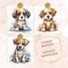 Cute Puppy Design Bundle: Cute Clipart, Digital Prints, and T-shirt ...