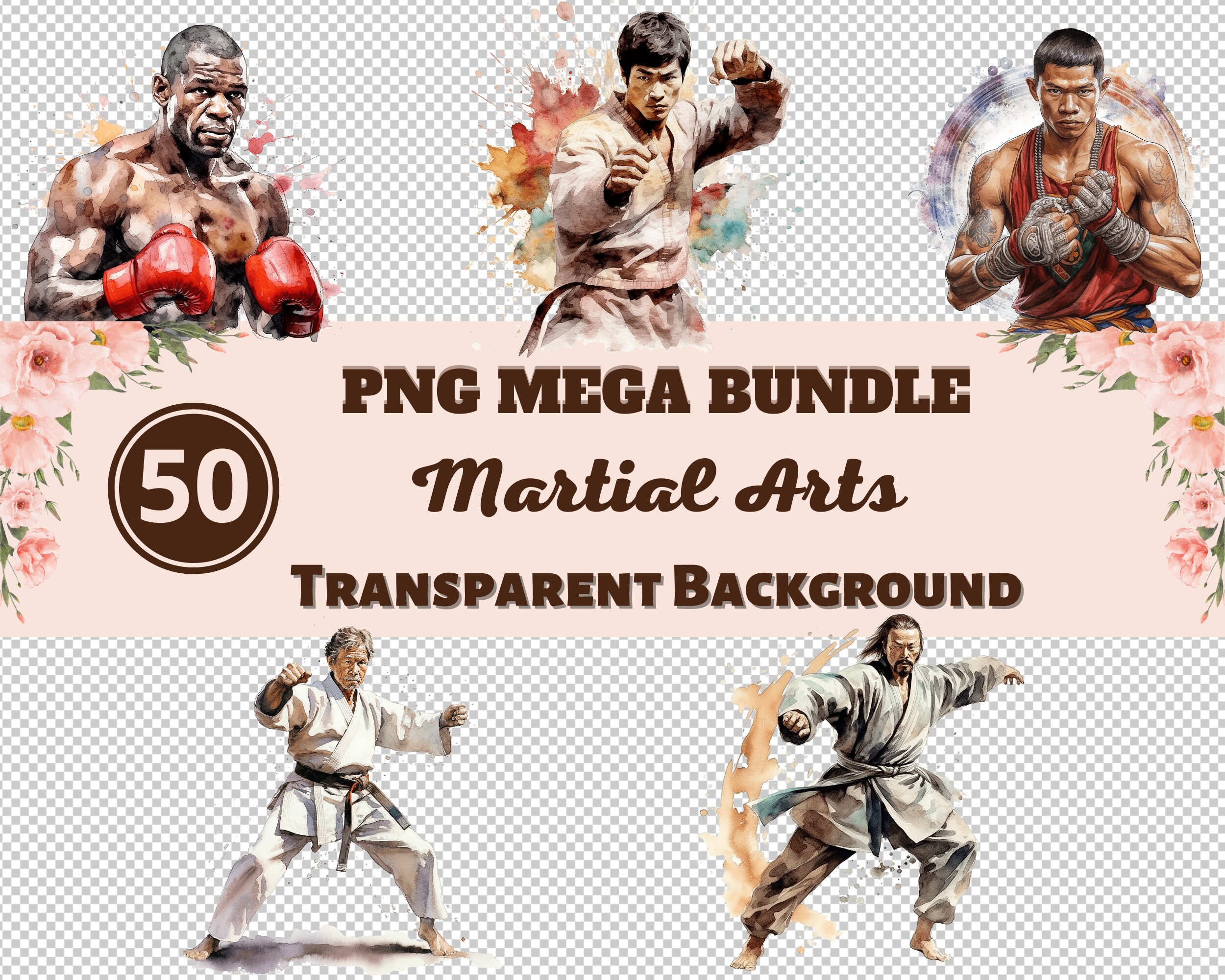 Martial Arts Mega Bundle 50 PNG Clipart Images Transparent PNG ...