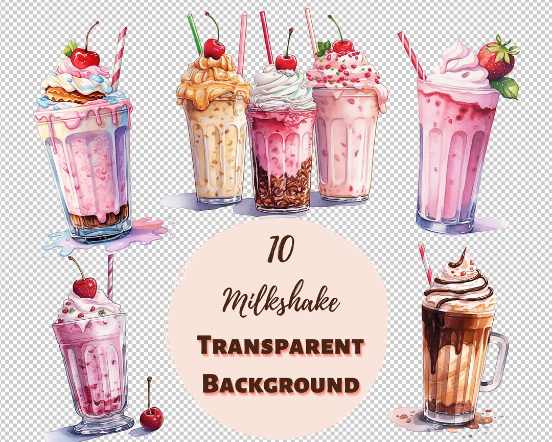Milkshake Design Bundle - PNG Transparent Clipart Collection ...