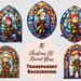 Christmas Elf Stained Glass Design Bundle - PNG Transparent Clipart ...