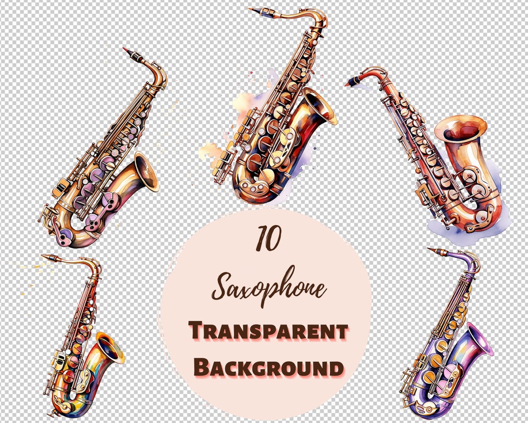 Saxophone Design Bundle - PNG Transparent Clipart Collection ...