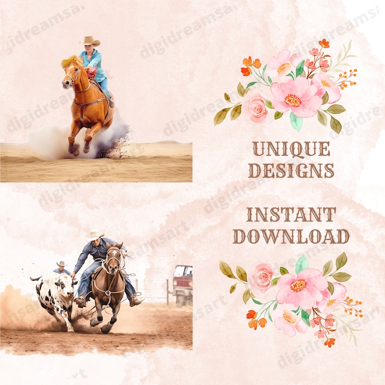 Rodeo 1nd and 2nd Collection Mega Bundle 100 PNG Clipart - Etsy